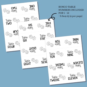 Ultimate Bunco Game Set - Score Sheets, Tally Sheets, Table Numbers ...