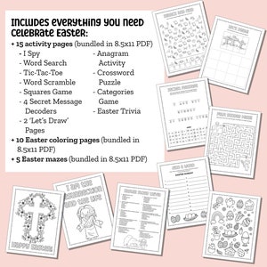 Christian Easter Activity Bundle Including Bible Coloring Pages, Lent ...