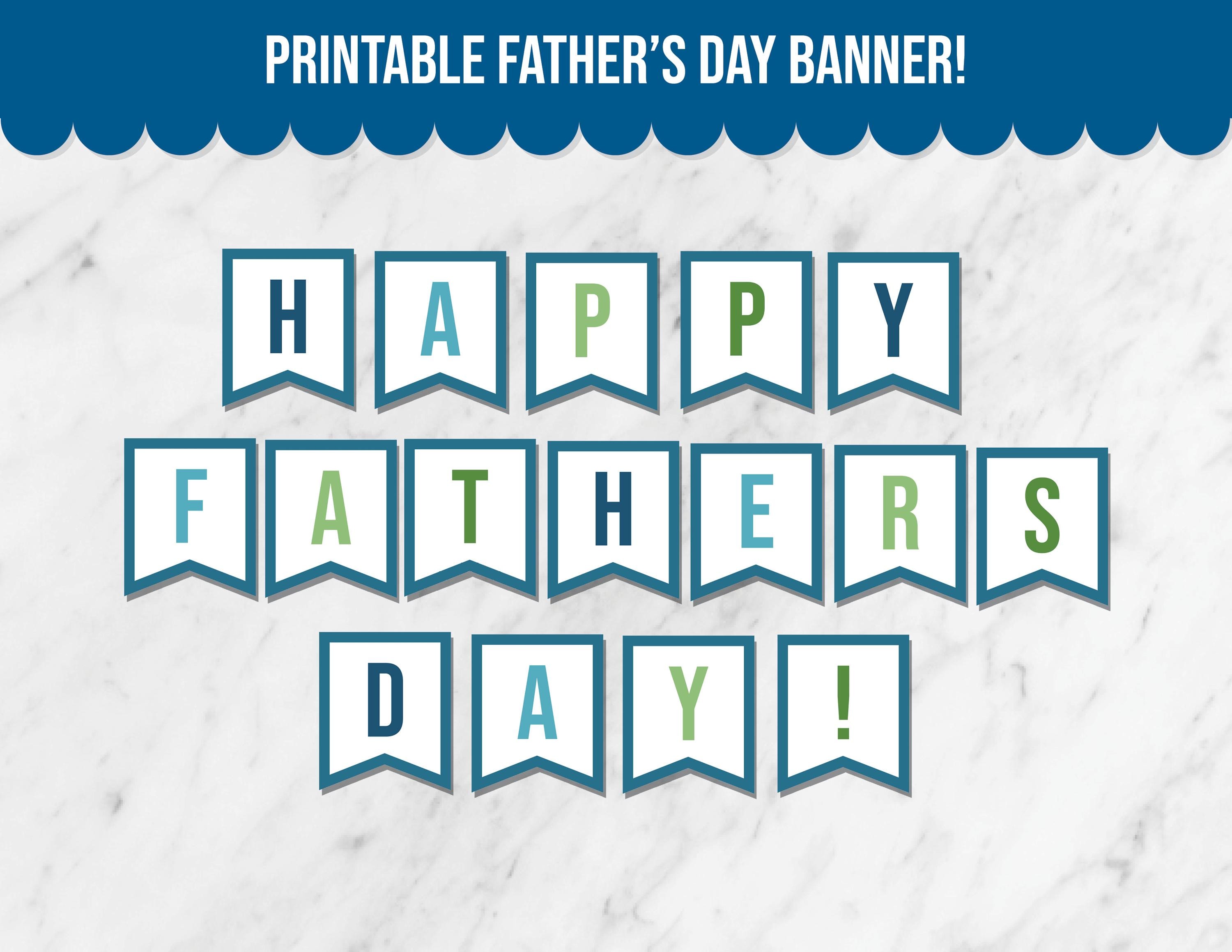 Father's Day Bunting Printable