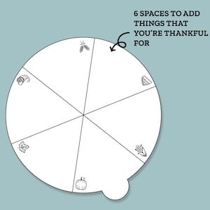 Thankful Activity for Kids Spinner Wheel Printable Thanksgiving ...