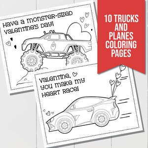 Construction Truck Coloring Pages for Valentines Day, Valentine's Day ...