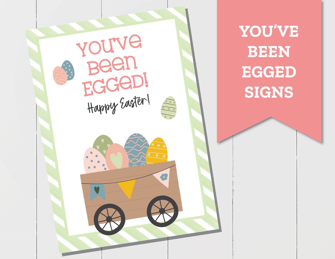 You've Been Egged Game, Printable You've Been Egged Kit, Easter Egging ...