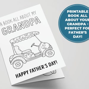 All About Grandpa Printable Book, Father's Day Activity for Kids ...