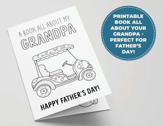 All About Grandpa Printable Book Father's Day Activity - Etsy