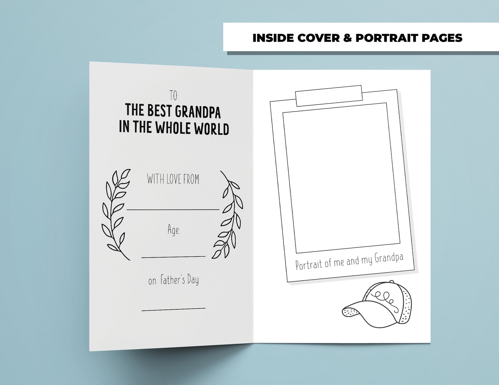 All About Grandpa Printable Book Father's Day Activity - Etsy