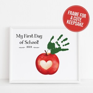Back to School Handprint Art, Printable Handprint Activity for First ...