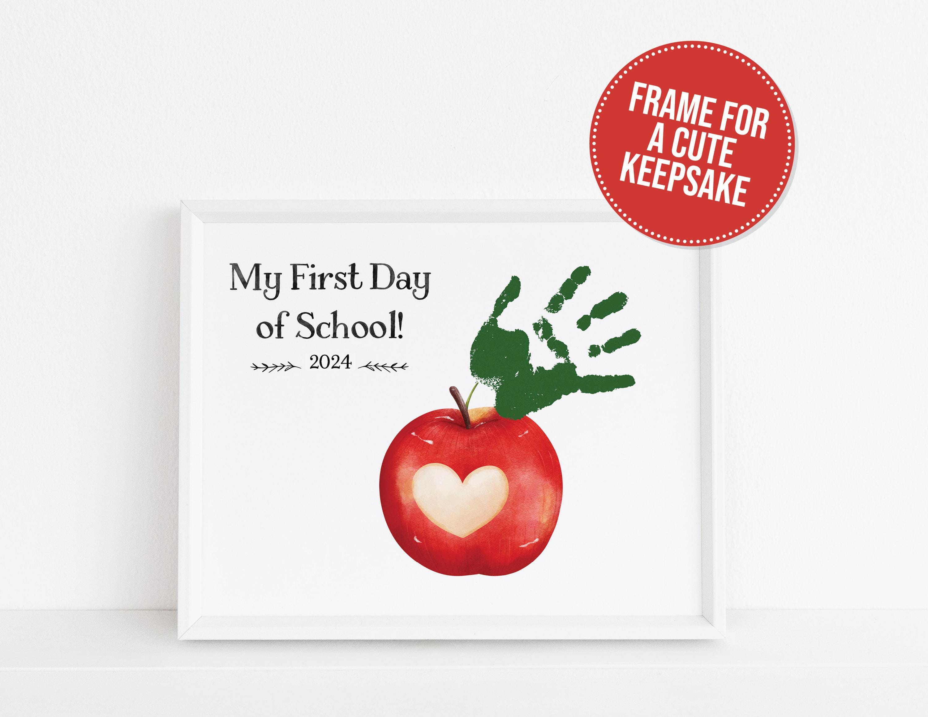 Back to School Handprint Art, Printable Handprint Activity for First ...