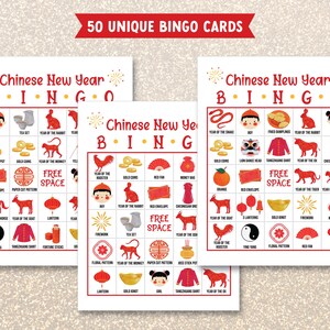 Chinese New Year BINGO Game, Printable Game for Classroom Activity ...
