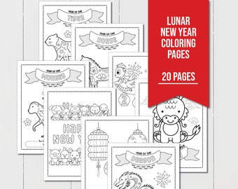 Chinese Zodiac Coloring Pages, Chinese New Year Kids Activity Book ...