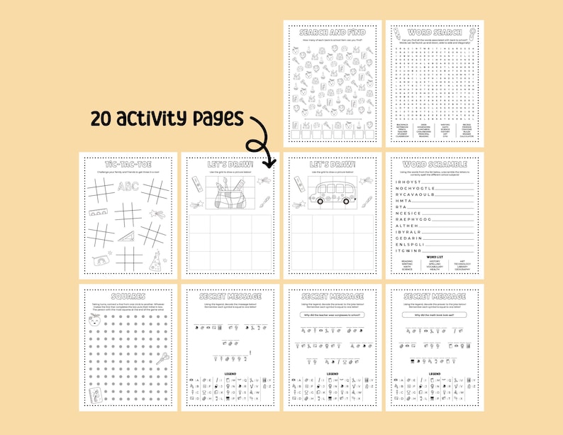 Back to School Activity Bundle, First Day of School Classroom ...