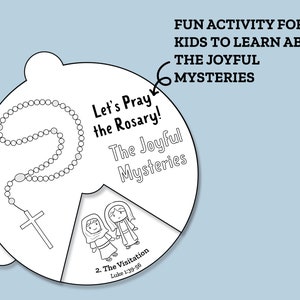 Learning the Rosary Printable Featuring the Joyful Mysteries in a ...