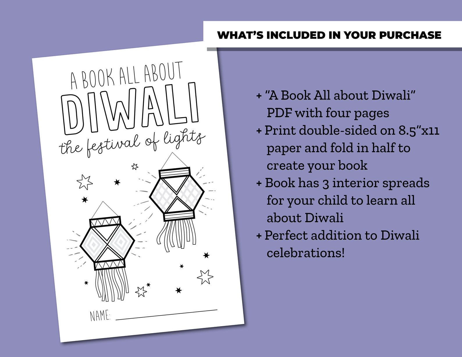 All About Diwali Printable Book Perfect Diwali Activity for - Etsy