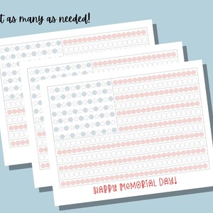Memorial Day Qtip Art Activity Page, Perfect Toddler Activity, Dot ...