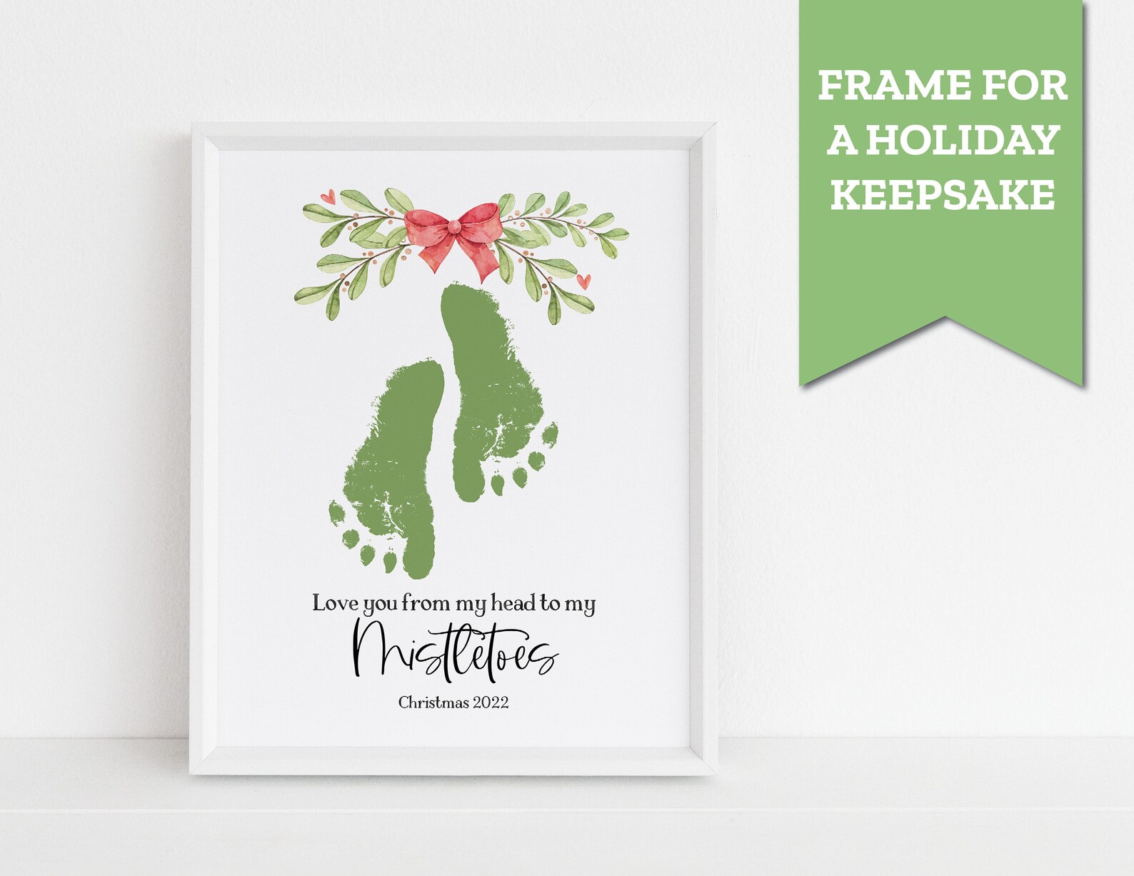 Mistletoes Handprint Art Printable Christmas Handprint - Etsy