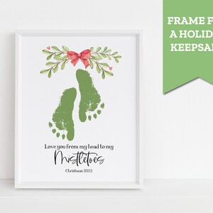 Mistletoes Handprint Art Printable Christmas Handprint - Etsy