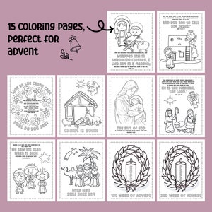Advent Activity Bundle Including Nativity Coloring Pages, Nativity ...