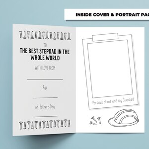 All About Stepdad Printable Book for Father's Day, Perfect Father's Day ...