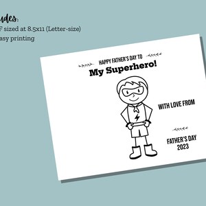 Fathers Day Handprint Art, Superhero Handprint Art Printable for ...