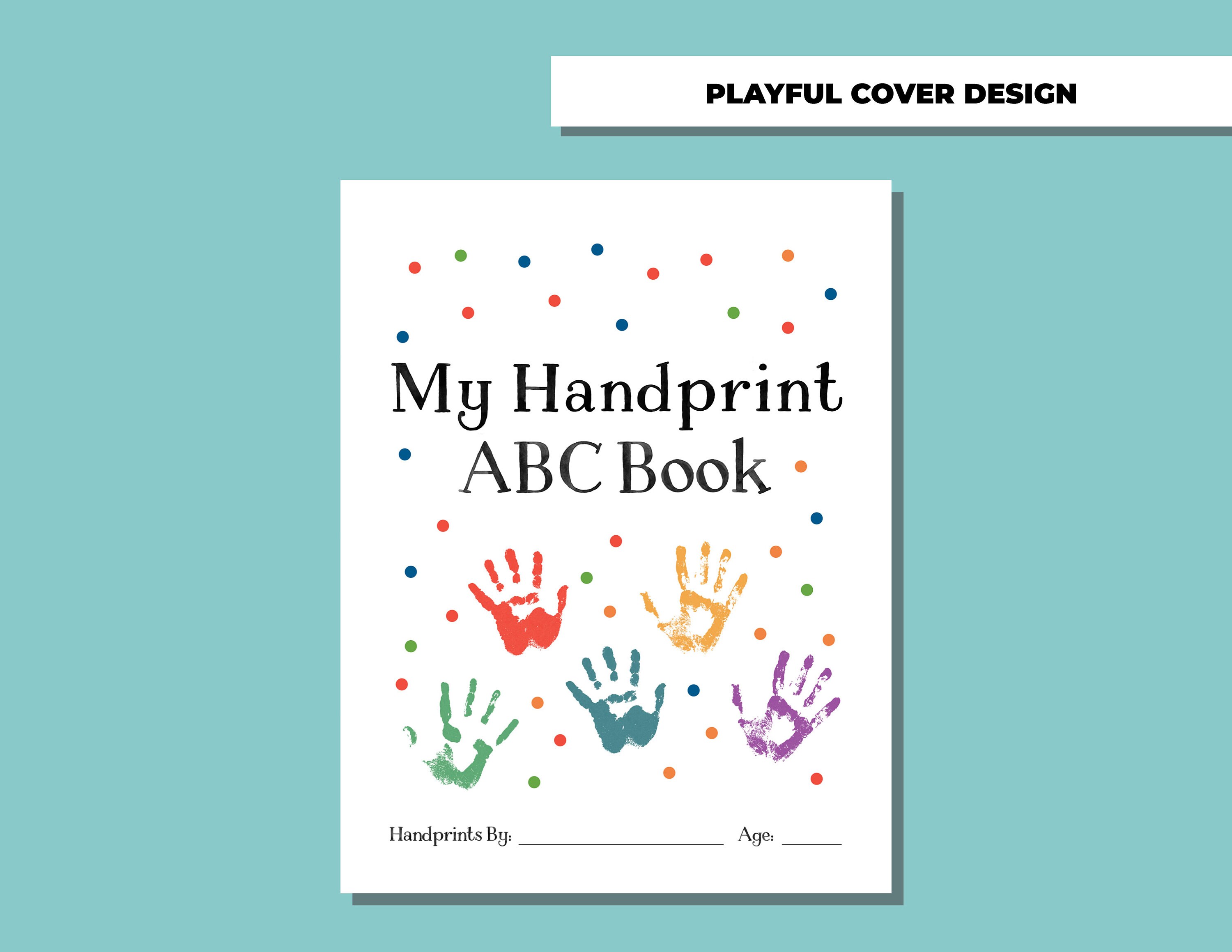 ABC Handprint Activity for Kids, Handprint Art Printable Keepsake ...