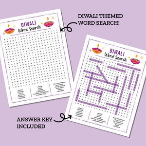 Diwali Word Search, Diwali Games for Kids, Printable Kids Diwali ...