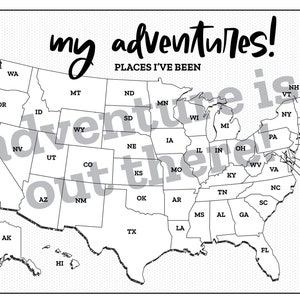 Places I've Been Map, United States Map, States Ive Visited, My ...