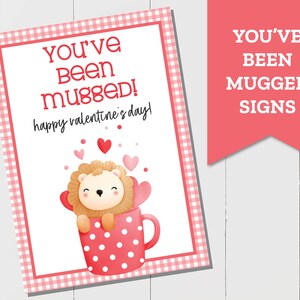 You've Been Mugged Game, Printable You've Been Mugged Kit, Valentines ...