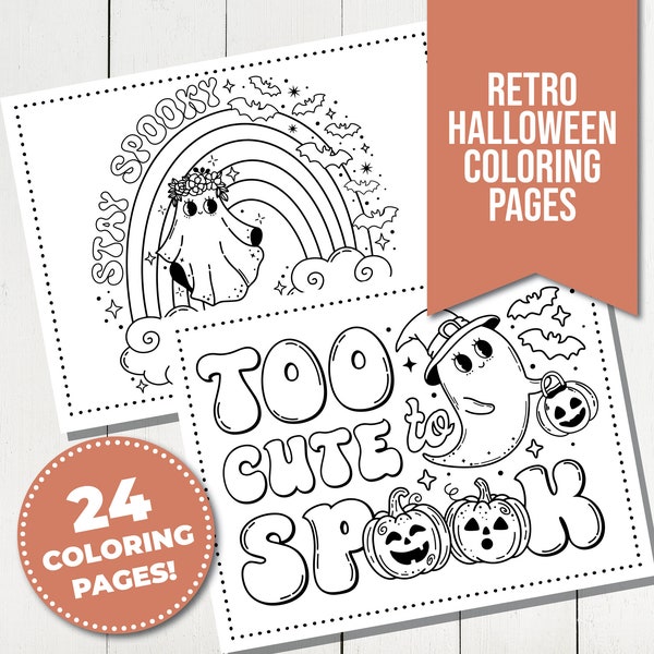 Halloween Coloring Pages - Etsy