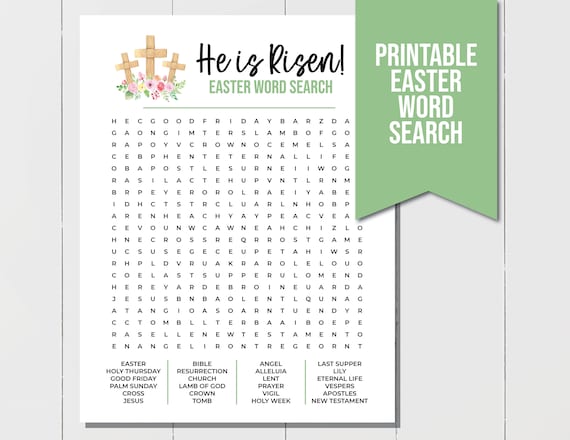 Sopa De Letras De Pascua Cristiana Para Imprimir