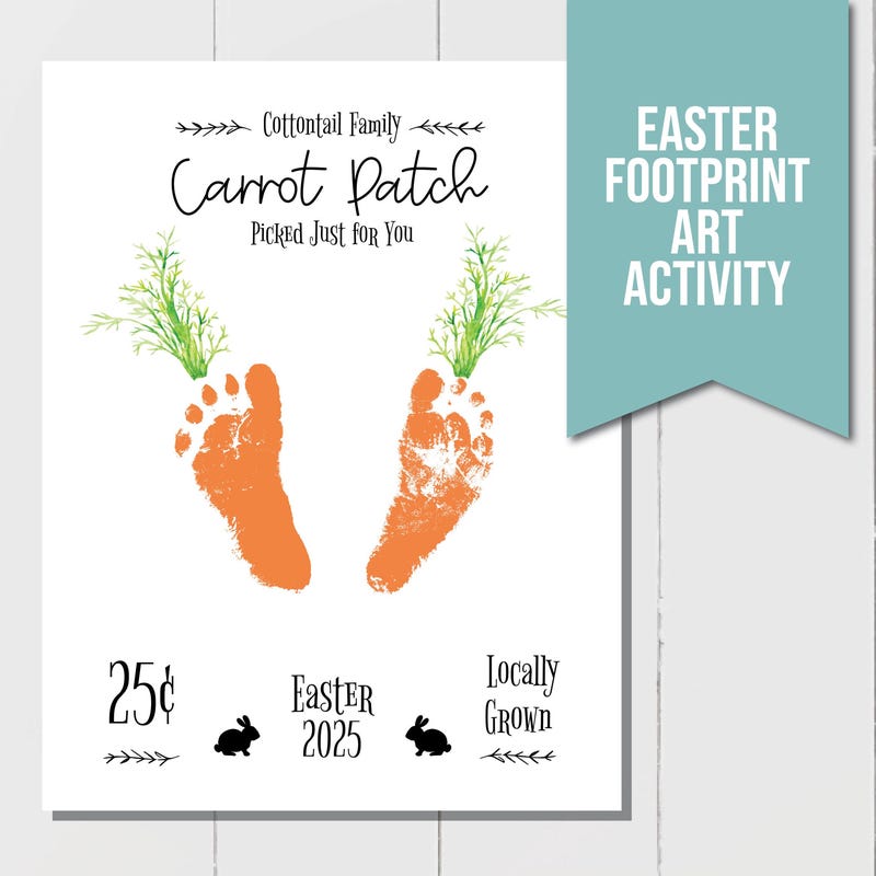 Easter Footprint Art - Etsy