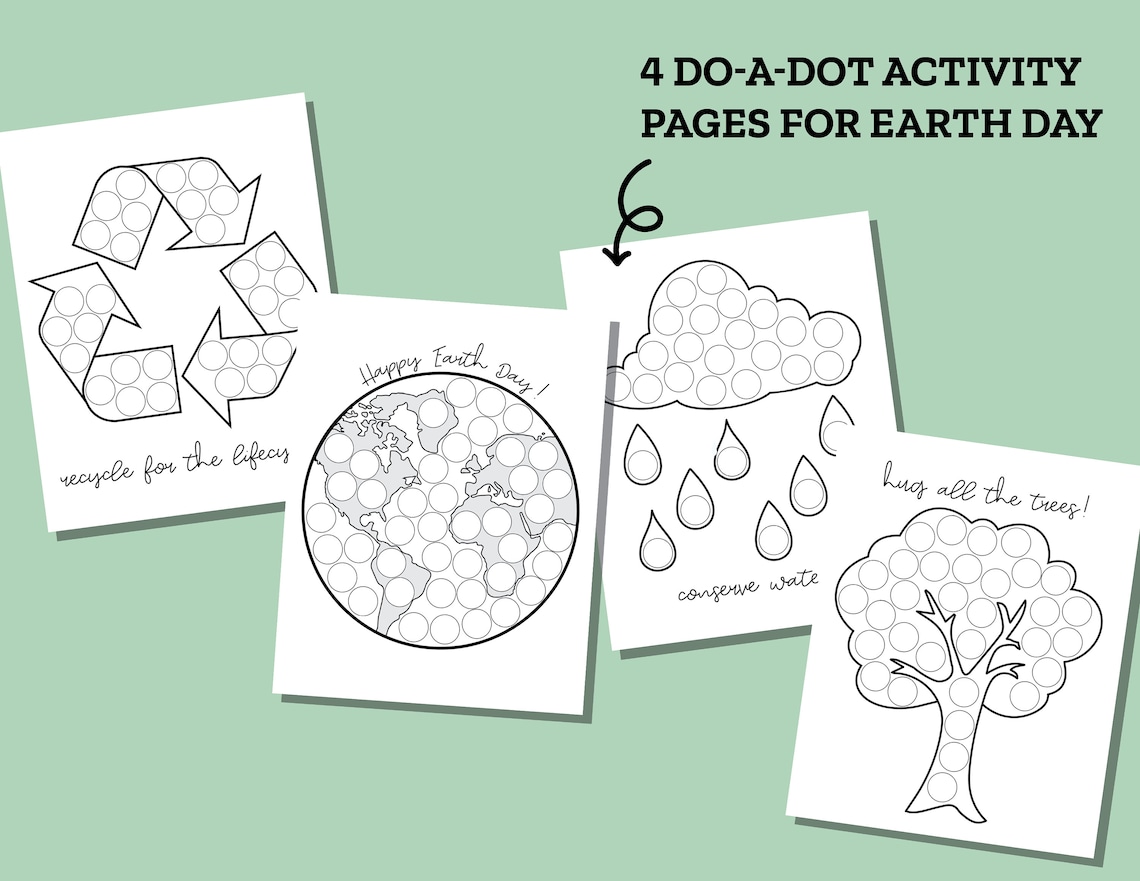 Earth Day Do-a-dot Activity Pages Perfect for Toddler - Etsy