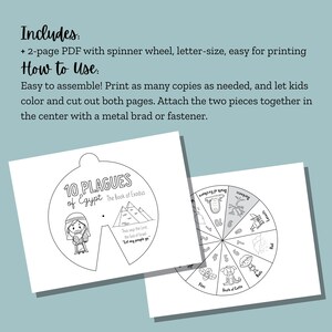 10 Plagues of Egypt Spinner Wheel Printable, Perfect Sunday School ...