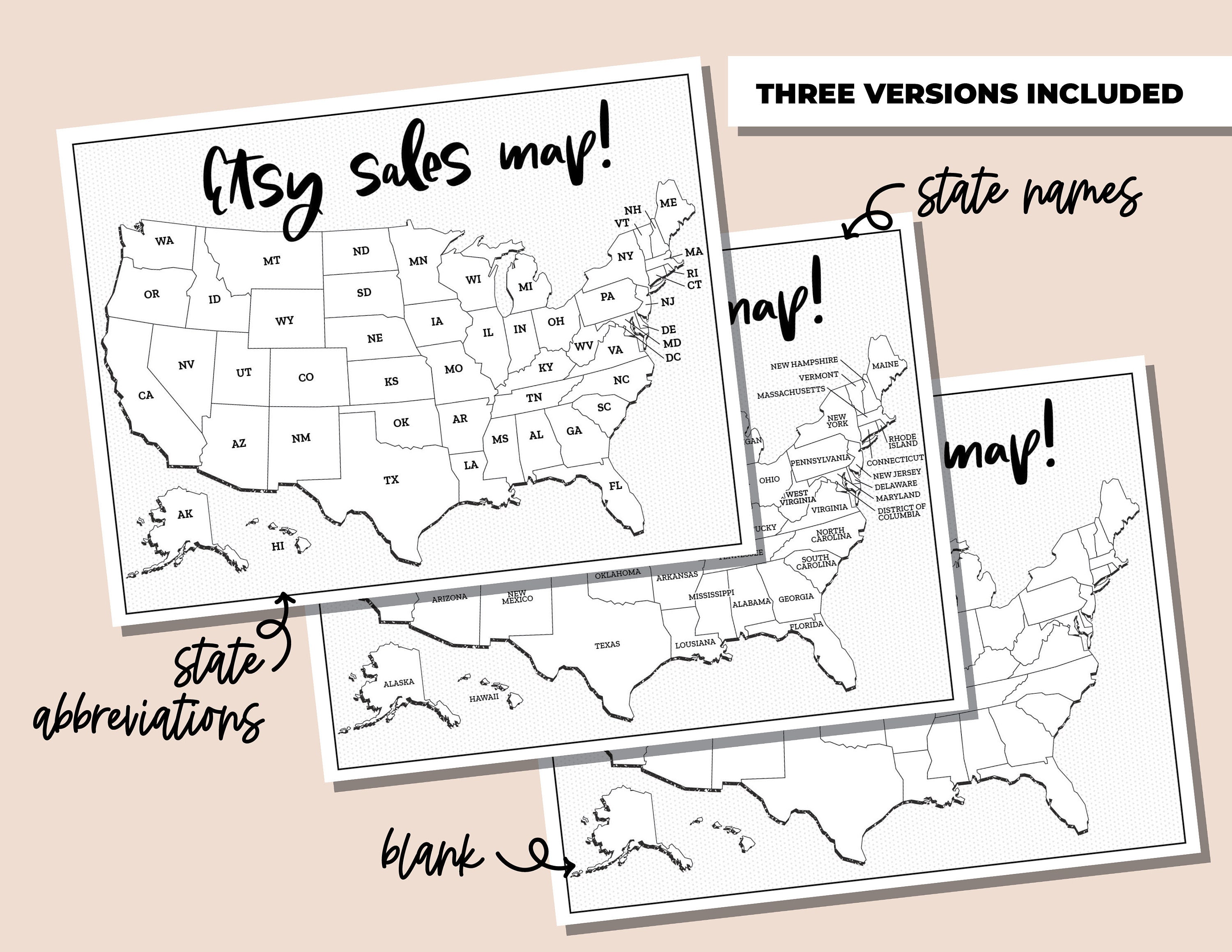 Etsy Shop Sales Tracker Map Etsy Sales Map Places Ive | Etsy