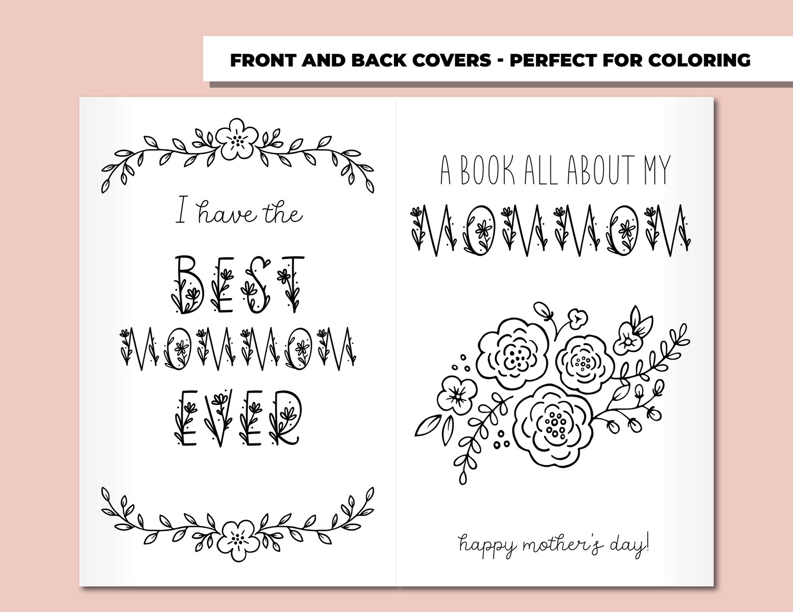 All About Mommom Printable Book for Mother's Day, Perfect Mother's Day ...