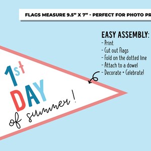 Last Day of School Printable Pennant Flags for Classroom Celebration ...