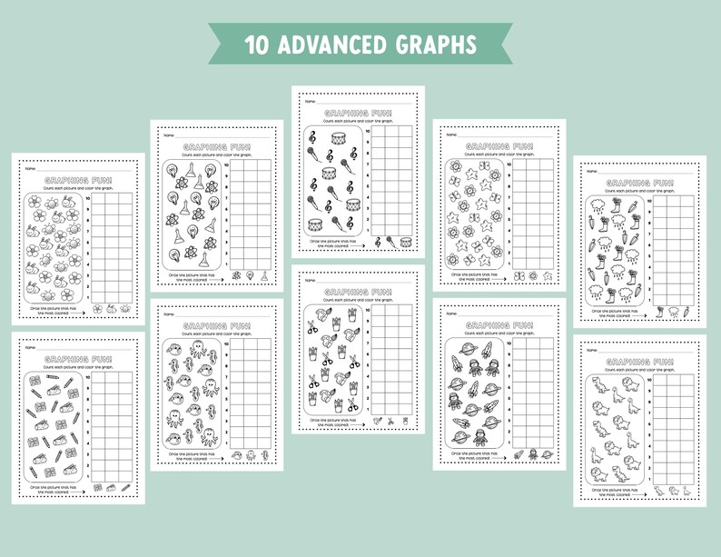 Preschool Math Worksheets, Graphing Worksheets, Count It Graph It Math ...
