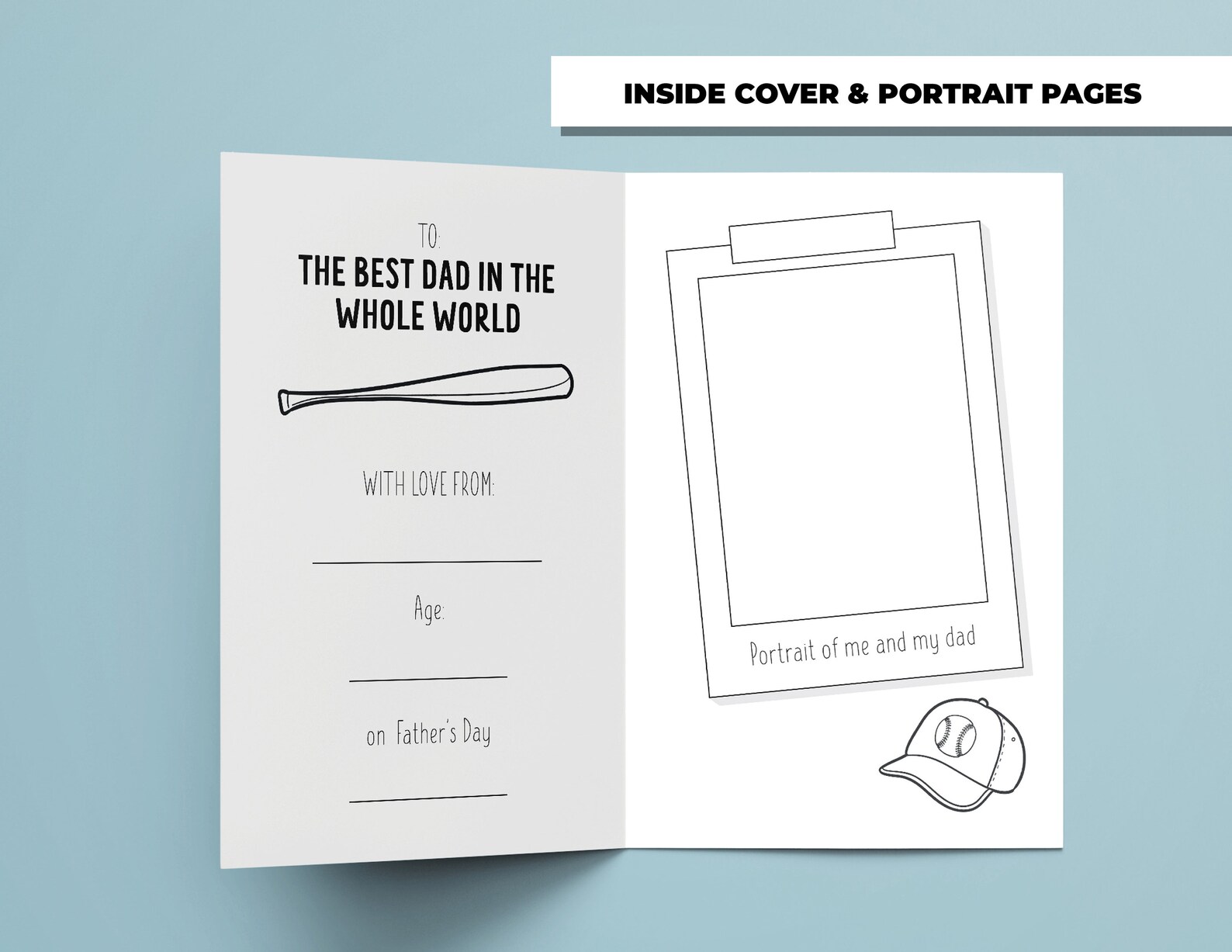 All About Dad Printable Book for Father's Day, Perfect Father's Day ...