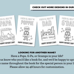 All About Grandpa Printable Book, Father's Day Activity for Kids ...
