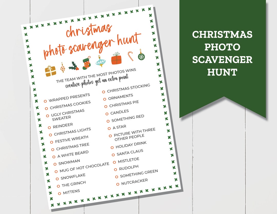 Christmas Photo Scavenger Hunt Game, Fun Christmas Game for Office ...