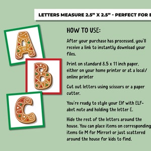 Elf-abet Scavenger Hunt for Your Holiday Elf, Quick Props for Your Elf ...