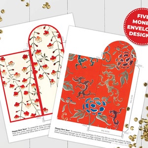 Lunar New Year Money Envelope, Year of the Snake Red Envelopes, Chinese ...