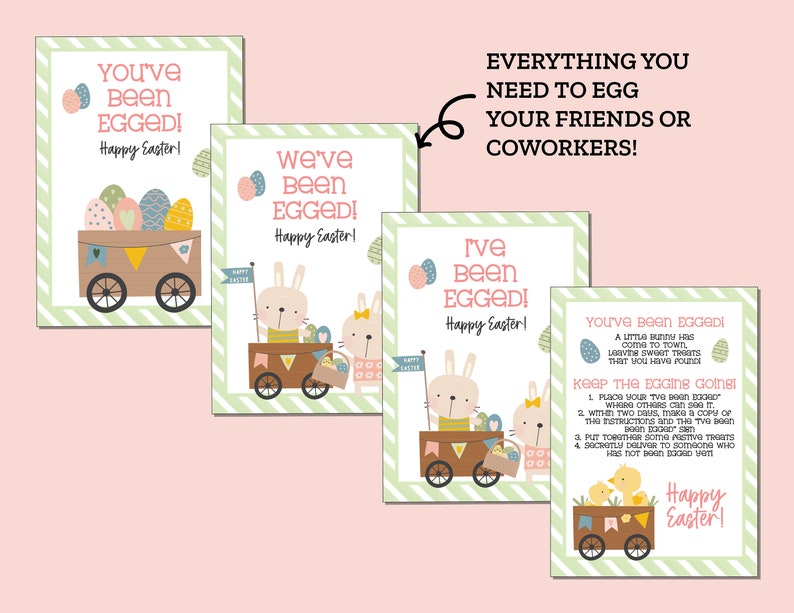 You've Been Egged Game Printable You've Been Egged - Etsy