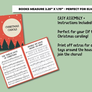 Mini Caroling Book, Perfect for Your Holiday Elf Antics, Easy Elf ...