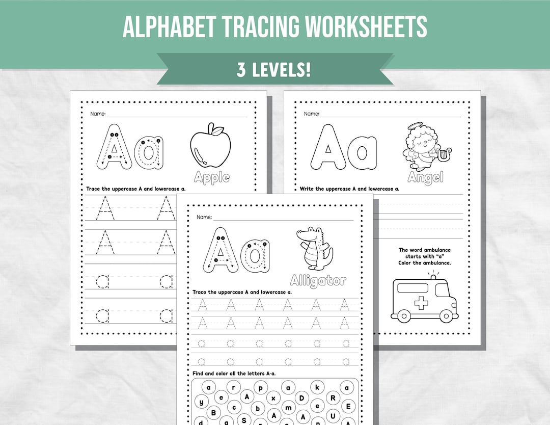 Alphabet Tracing Worksheets, Printable Worksheets Tracing Letters A - Z ...
