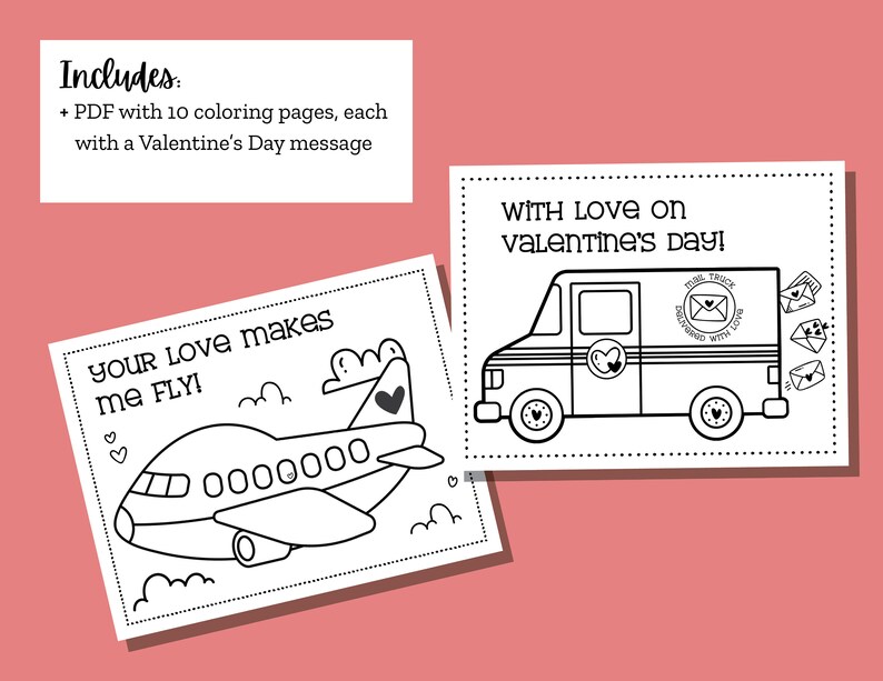 Construction Truck Coloring Pages for Valentines Day, Valentine's Day ...