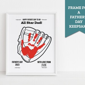 Fathers Day Handprint Art, All Star Dad Handprint Art Printable for ...