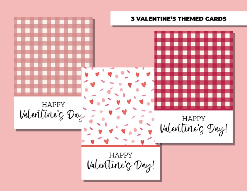 Valentine's Day Mini Cookie Card, Printable Mini Cookie Card, Cookie ...