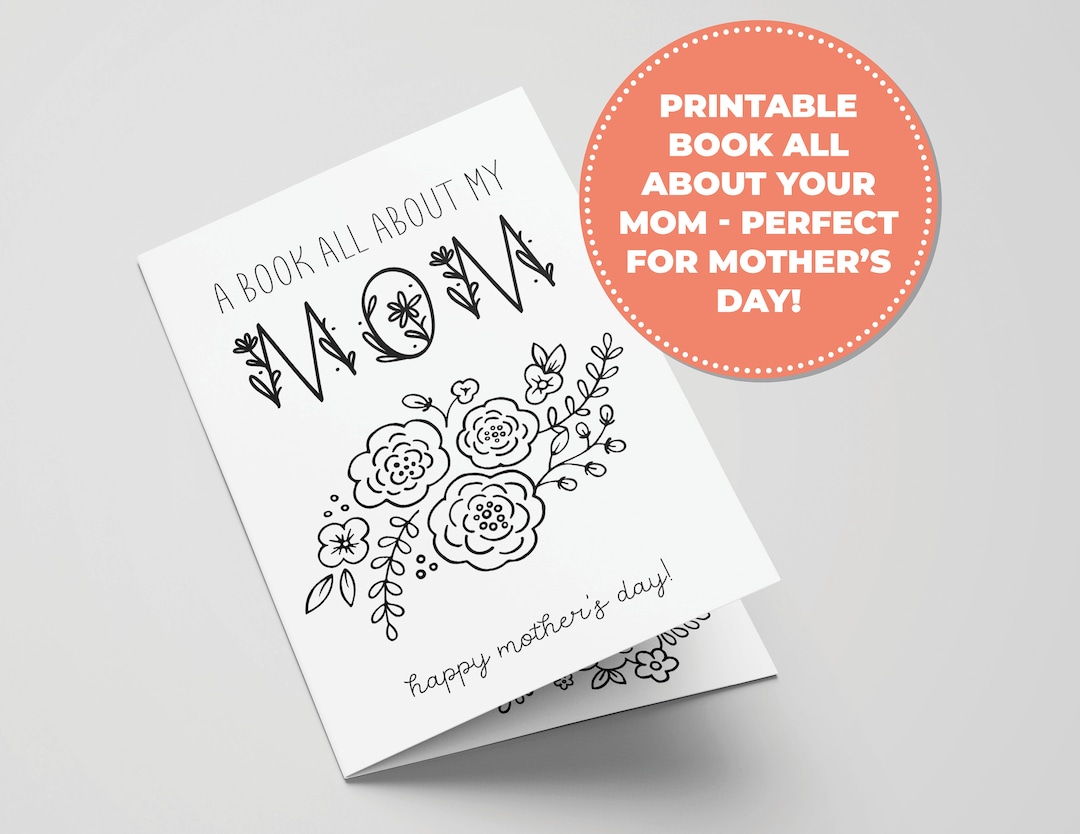 All About Mom Printable Book for Mother's Day, Perfect Mother's Day ...