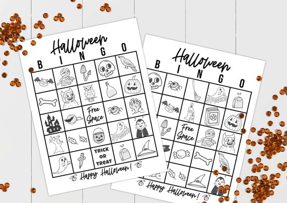 Halloween BINGO Game Printable Fall Game for Classroom - Etsy