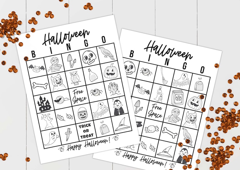 Halloween BINGO Game Printable Fall Game for Classroom - Etsy