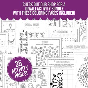 Diwali Coloring Pages Bundle - Mandalas, Diyas, and More | Printable ...
